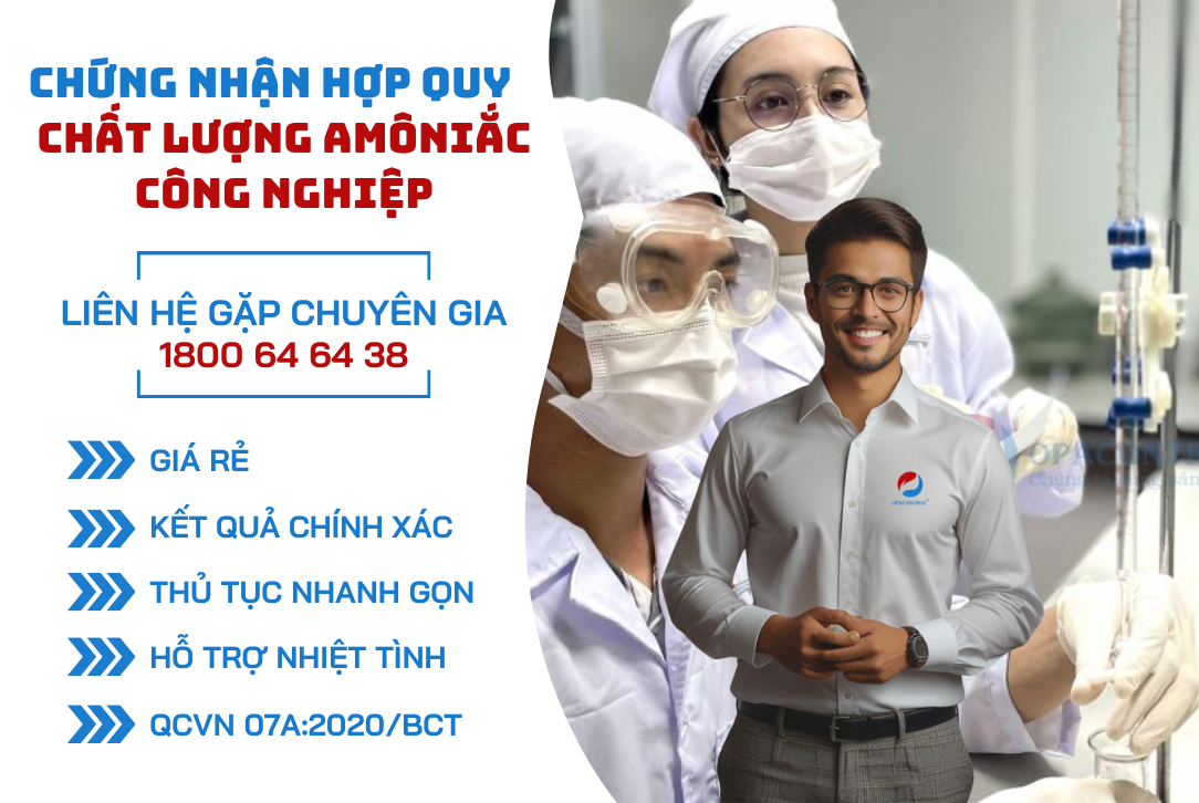 Chứng nhận hợp quy Chất lượng Amôniắc công nghiệp- QCVN 07A:2020/BCT